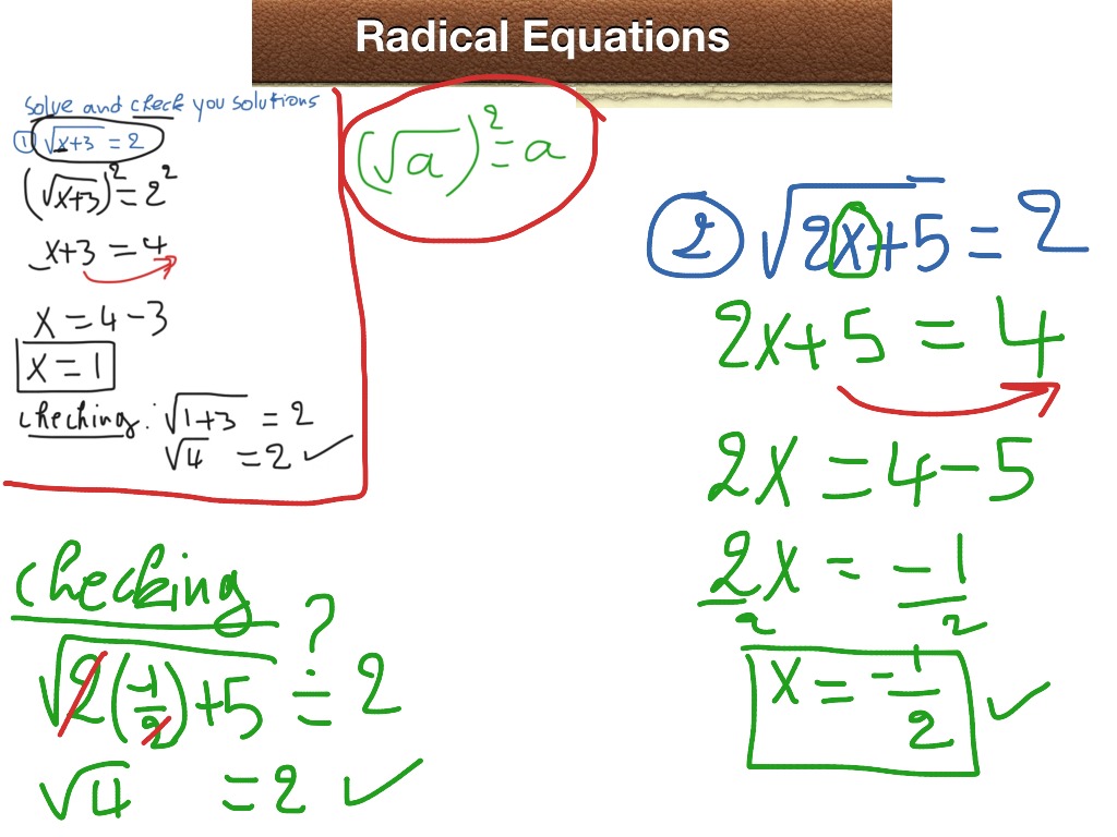 Radical Equations | Math, Algebra 2, Radicals, Simplifying Expressions ...