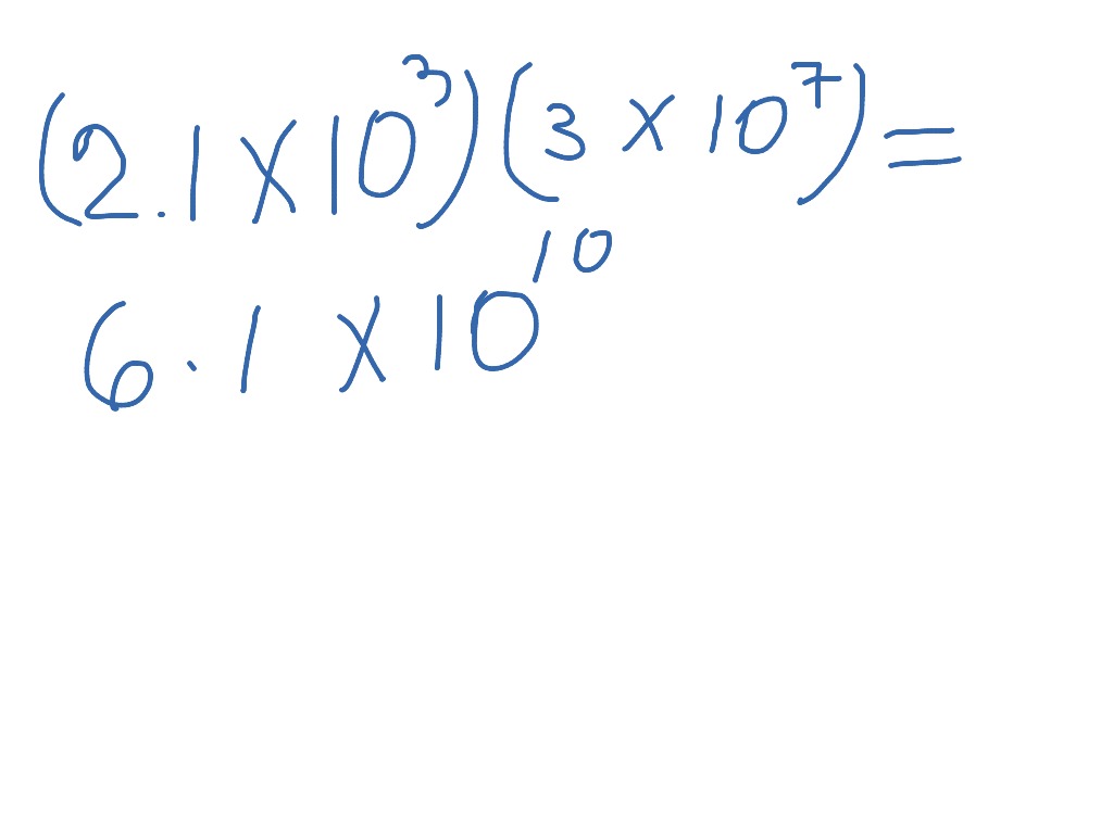 Multiplicacion con potencias en base 10 | Math | ShowMe