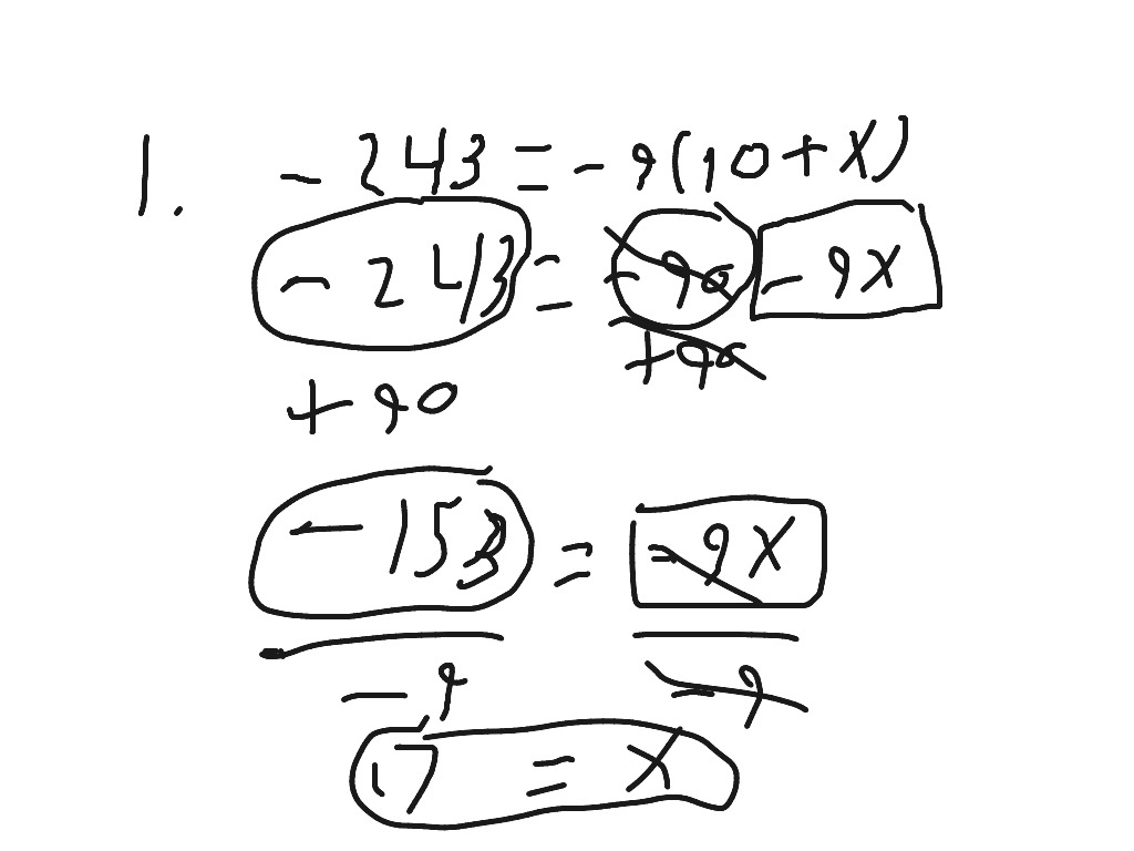 Multi steps equation | Algebra | ShowMe